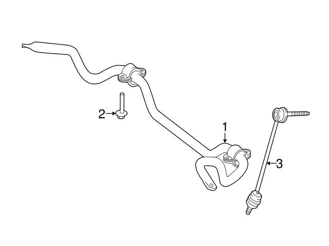 Genuine Mercedes 2223201089 Stabilizer/Sway Bar Link; Right - Mercedes