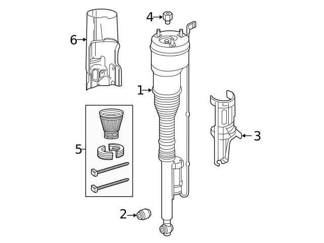 Genuine Mercedes 2223233000 Shock Absorber Bellows; Rear Inner Left ...