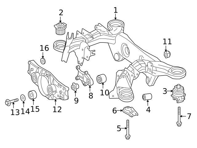 Genuine Mercedes 2223506807 Differential Housing Support; Rear Front ...