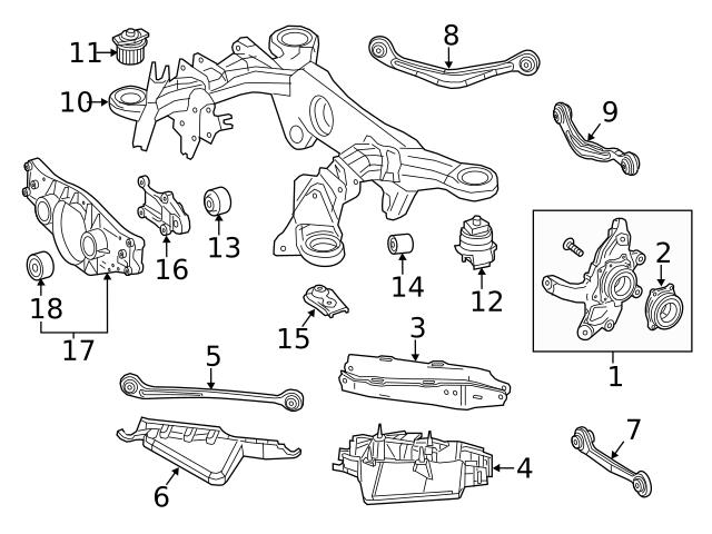 Genuine Mercedes 2223512900 Suspension Crossmember Insulator; Front ...
