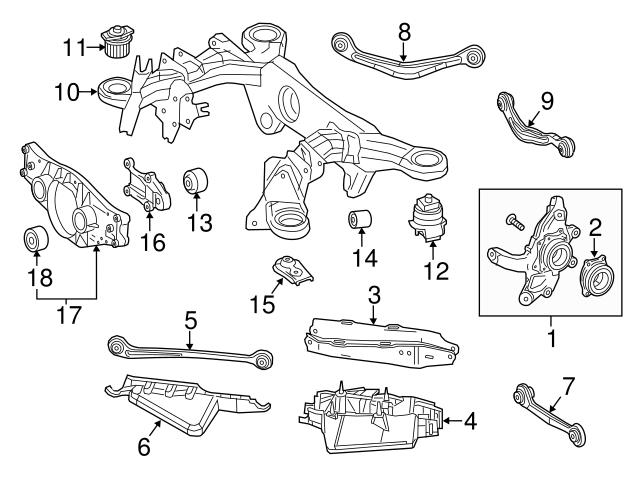 Genuine Mercedes 2223520391 Suspension Control Arm Cover; Rear Left ...