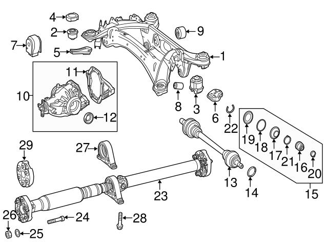 Genuine Mercedes 2224105500 Driveshaft Flex Disc/Joint; Front ...