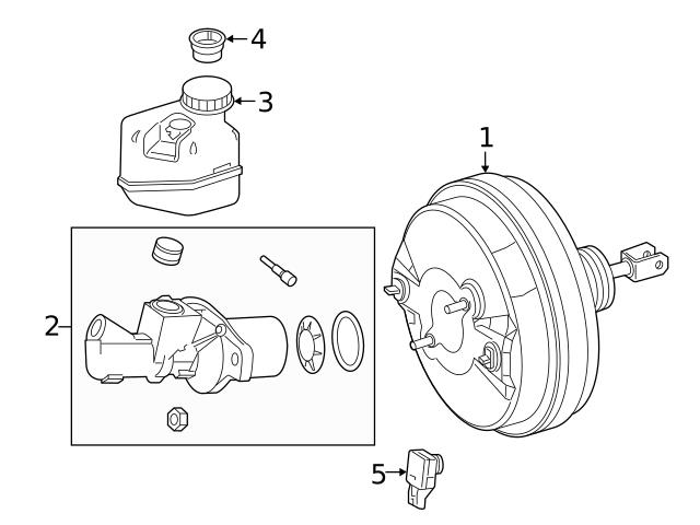 Genuine Mercedes 2224300002 Brake Fluid Reservoir - Mercedes