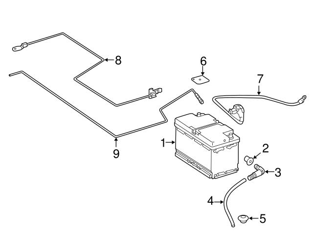 Genuine Mercedes 2224400408 Positive Battery Junction Block Cable ...