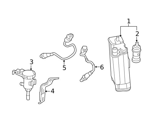 Genuine Mercedes 2224707700 Vapor Canister - Mercedes | 2224701400