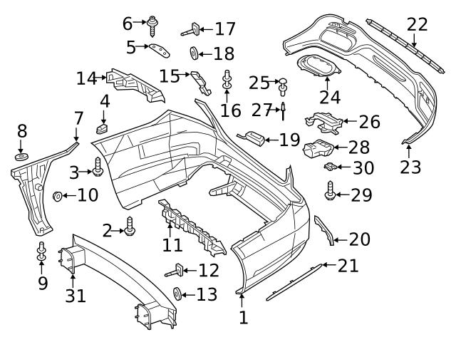 Genuine Mercedes 2224908402 Tail Pipe Tip; Right - Mercedes