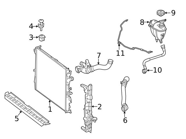 Genuine Mercedes 2225000949 Expansion Tank/Coolant Reservoir - Mercedes
