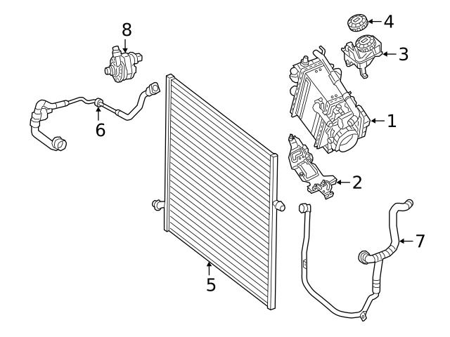Genuine Mercedes 222501200164 Radiator Coolant Hose; Left - Mercedes ...