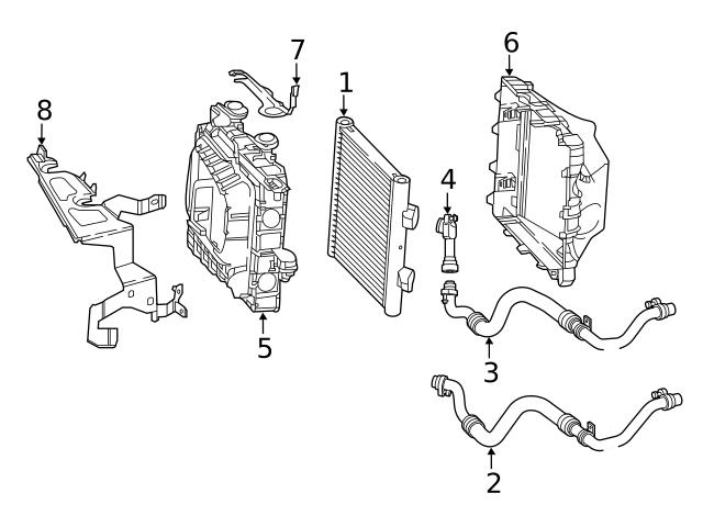 Genuine Mercedes 2225013500 Engine Oil Cooler Line - Mercedes