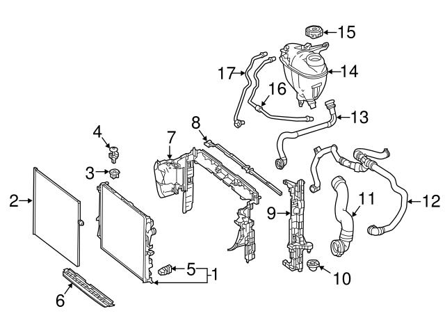 Genuine Mercedes 2225014025 Engine Coolant Overflow Hose; Left - Mercedes