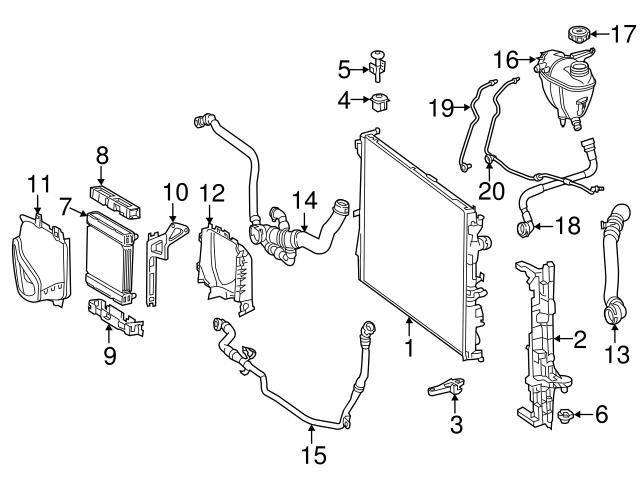 Genuine Mercedes 2225050261 Radiator Support Air Duct; Front - Mercedes ...