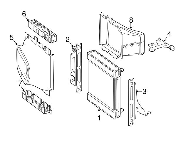 Genuine Mercedes 2225050440 Radiator Mount Bracket; Upper - Mercedes