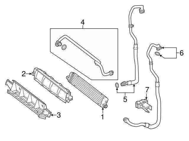 Genuine Mercedes 2225053130 Engine Oil Cooler Air Duct; Rear - Mercedes