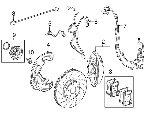 Genuine Mercedes 2225403505 Disc Brake Pad Electronic Wear Sensor Cable ...