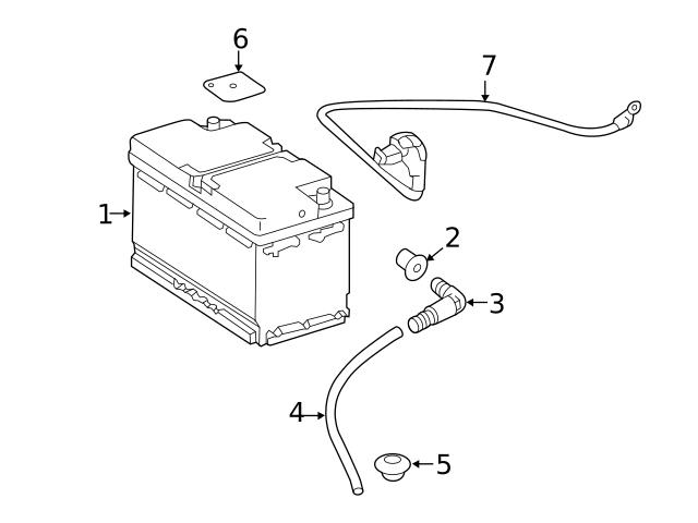 Genuine Mercedes 222540782864 Positive Battery Junction Block Cable ...