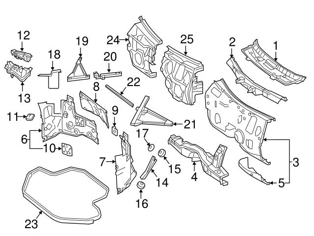 Genuine Mercedes 2225460643 Hood Release Cable Bracket; Front Right ...