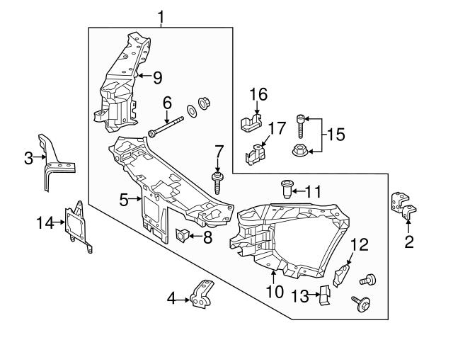 Genuine Mercedes 2226260113 Headlight Mounting Panel Bracket; Left ...