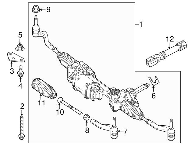 Genuine Mercedes 2226280000 Rack and Pinion Bracket - Mercedes