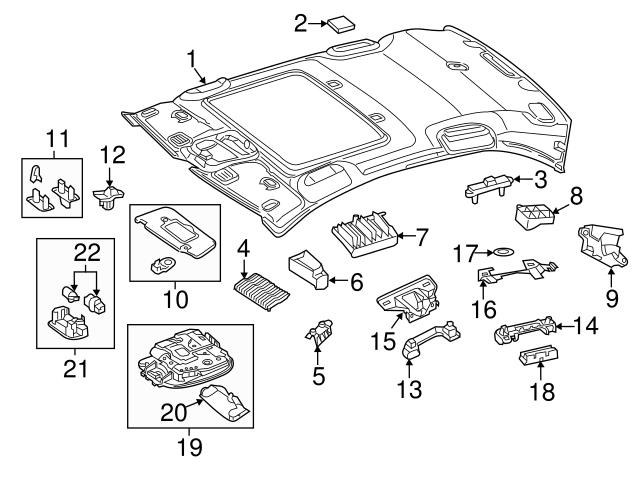 Genuine Mercedes 2226500055 Headliner Bracket; Left, Right - Mercedes