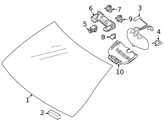 Genuine Mercedes 2226710000 Windshield Glass Spacer - Mercedes