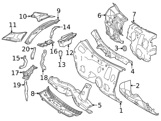 Genuine Mercedes 2226828602 Engine Compartment Insulation; Right ...