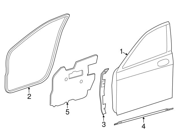 Genuine Mercedes 2227200578 Door Seal; Front Left Forward - Mercedes