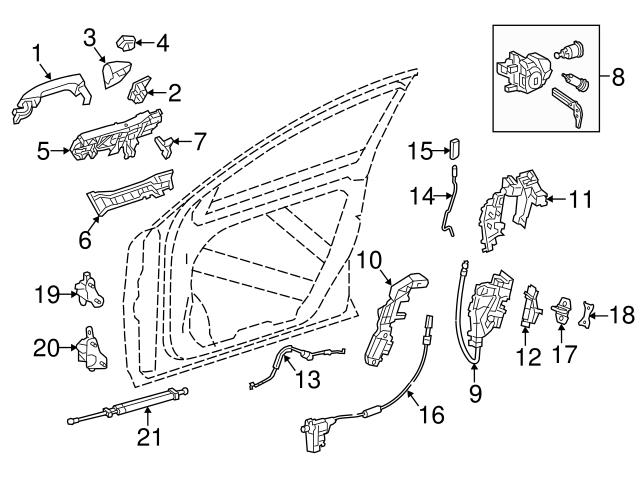 Genuine Mercedes 2227601300 Door Lock Actuator Motor; Left - Mercedes
