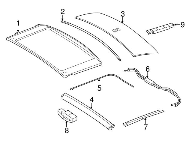Genuine Mercedes 222780000064 Sunroof Guide Jaw; Left Front, Right ...