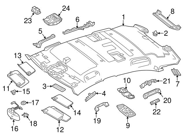 Genuine Mercedes 2228110073 Interior Rear View Mirror Mounting Base ...