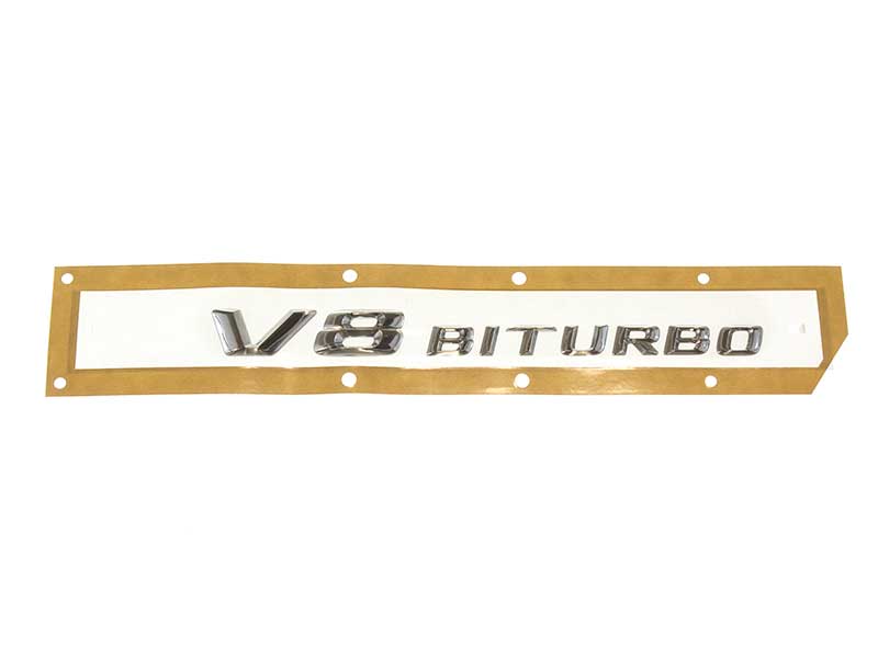 Genuine Mercedes 2228171615, A2228171615 Fender Emblem; V8 BiTurbo ...
