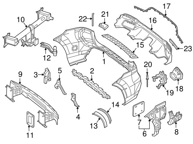 Genuine Mercedes 2228200874 Reflector Panel; Right Upper - Mercedes