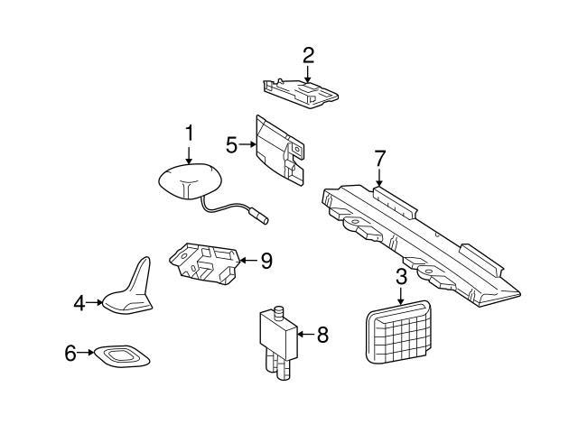 Genuine Mercedes 222830140364 Mobile Phone Antenna; Rear Left/Right ...