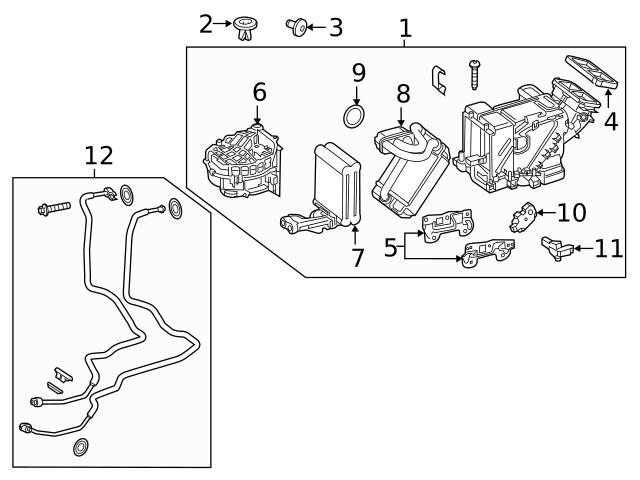 Genuine Mercedes 2228305002 Heater Pipe Line; Rear - Mercedes
