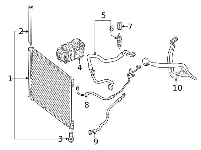 Genuine Mercedes 2228306002 A/C Refrigerant Suction Hose - Mercedes