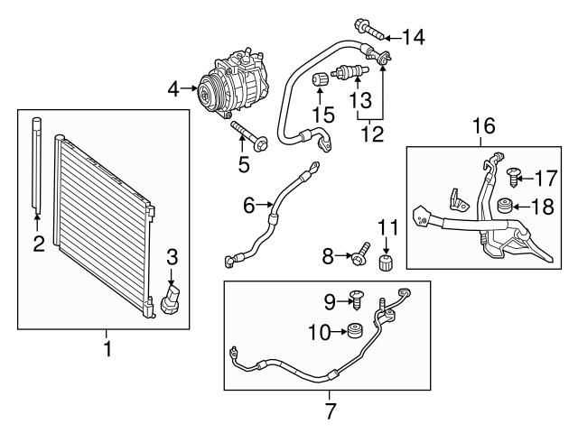 Genuine Mercedes 2228306202 A/C Refrigerant Suction Hose - Mercedes