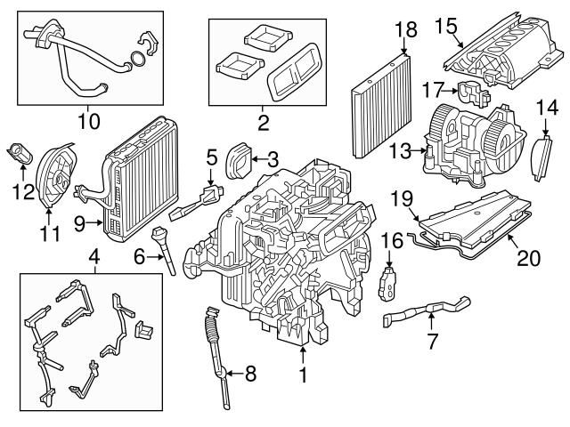 Genuine Mercedes 2228311746 Cabin Air Temperature Sensor Aspirator Tube ...