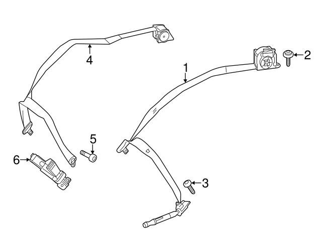 Genuine Mercedes 22286008699051 Seat Belt Receptacle; Rear - Mercedes
