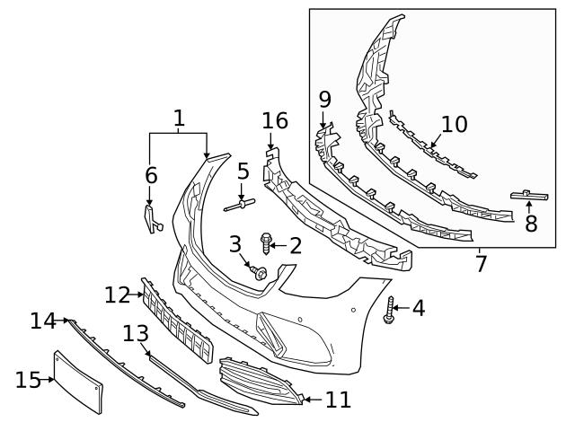 Genuine Mercedes 2228805900 License Plate Bracket; Front - Mercedes