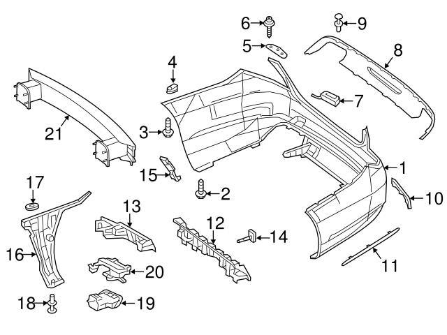 Genuine Mercedes 2228850014 Bumper Cover Heat Shield Bracket; Left ...