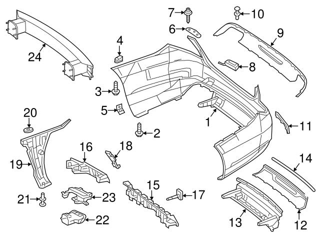 Genuine Mercedes 2228850146 Bumper Molding Bracket - Mercedes