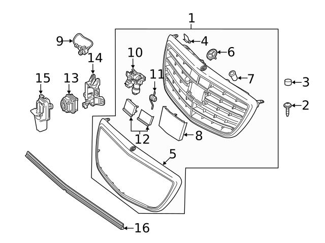 Genuine Mercedes 2228880051 Grille Molding - Mercedes