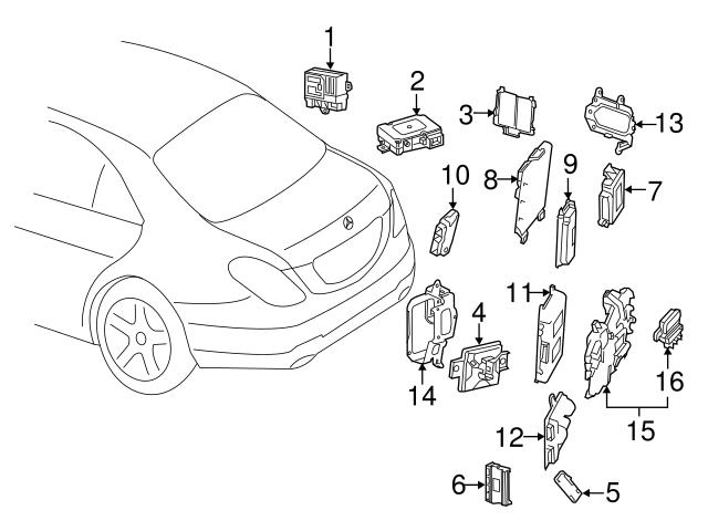 Genuine Mercedes 2229005210 Parking Brake Control Module - Mercedes ...