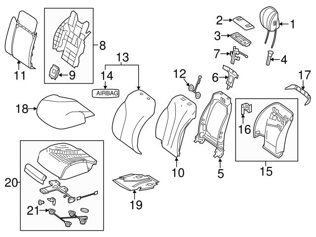 Genuine Mercedes 2229008910 Power Seat Control Module; Front Left ...