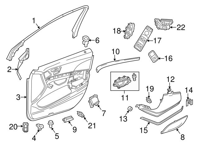Genuine Mercedes 22290551119051 Trunk Lid Release Switch; Front Left ...