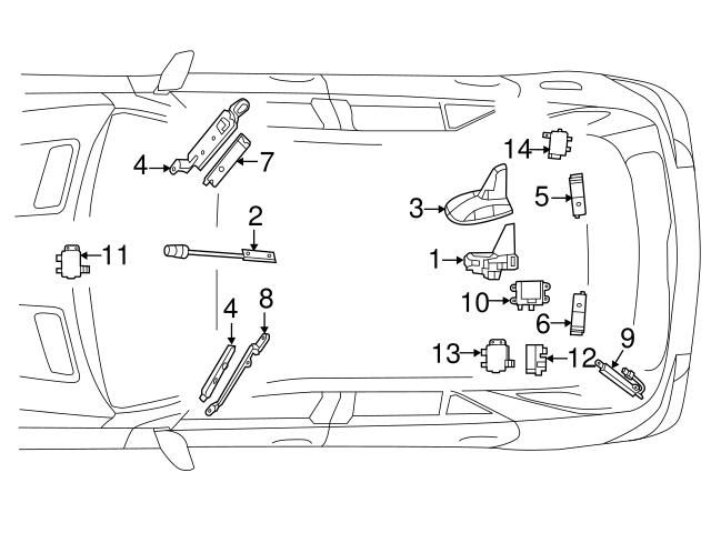 Genuine Mercedes 222905620764 Radio Antenna Mast - Mercedes ...