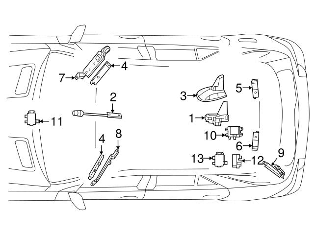 Genuine Mercedes 222905630764 Radio Antenna Mast - Mercedes ...