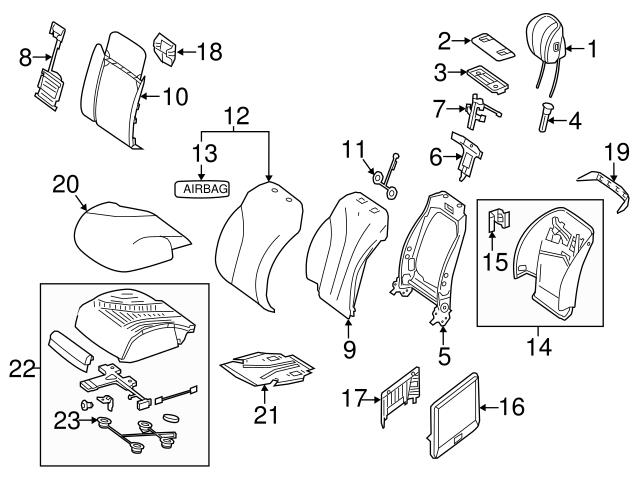 Genuine Mercedes 2229068000 Seat Heater Pad; Front Left Upper - Mercedes