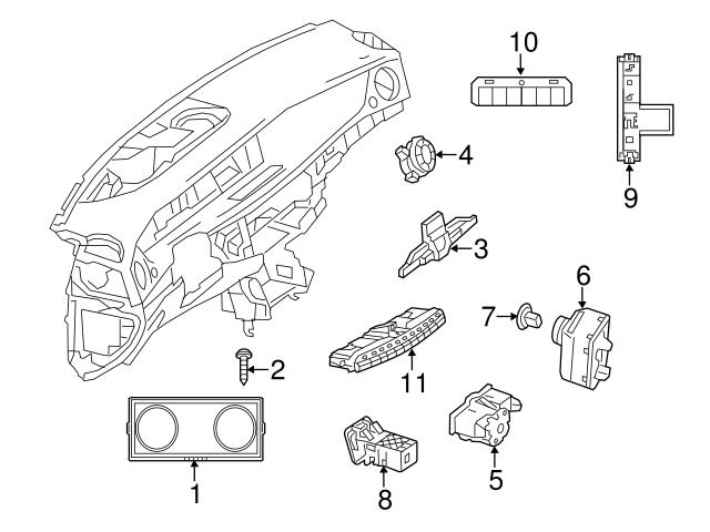 Genuine Mercedes 2229068901 HVAC Temperature Control Panel; Front ...