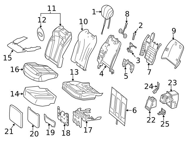 Genuine Mercedes 2229200336 Seat Adjuster; Rear Right - Mercedes