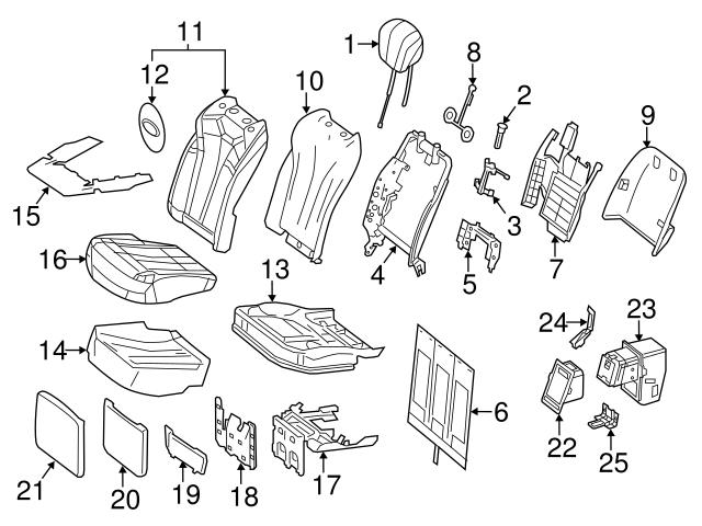 Genuine Mercedes 2229205200 Seat Cushion Foam; Rear Right - Mercedes